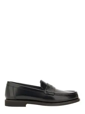 Brunello Cucinelli Smooth Leather Loafer - Black