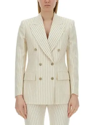 TOM FORD Wallis Double-breasted Jacket - Powder