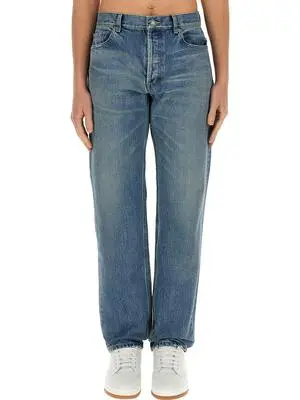 Saint Laurent Straight Leg Jeans - Blue