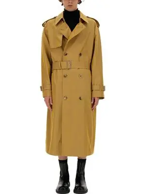 Burberry Trench Coat With Belt - Beige