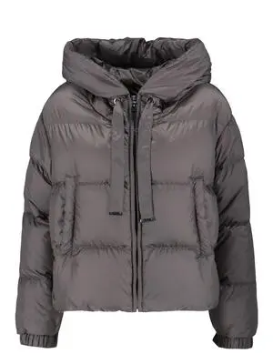 Max Mara Short Hooded Down Jacket - Gray