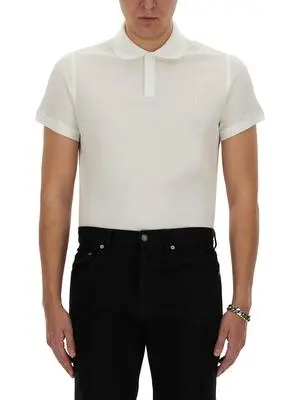 Saint Laurent Monogram Polo - White