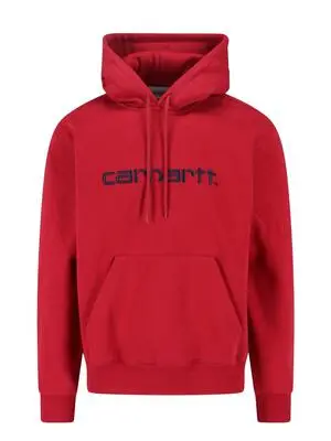 A.p.c. Logo Hoodie Red