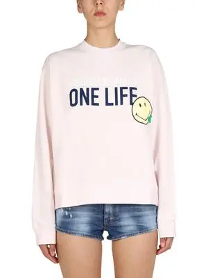 Dsquared2 Logo Print Sweatshirt - Pink