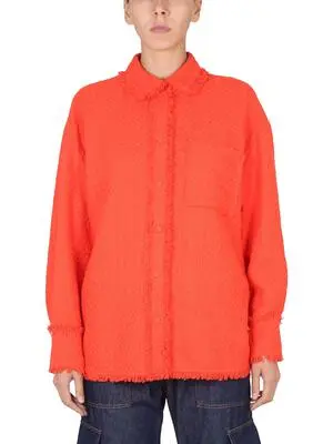 MSGM Fringed Shirt - Orange