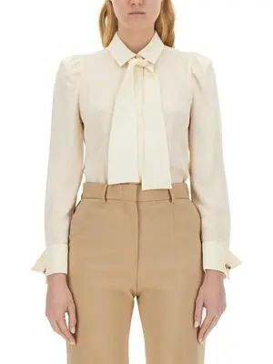 Max Mara Shirt With Bow Detail - Beige