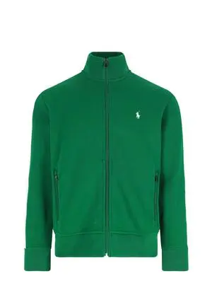 Y3 Logo Zip Sweatshirt Green