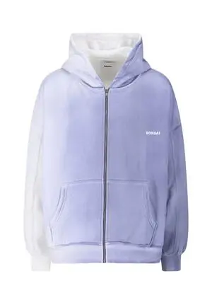 Y3 Logo Zip Sweatshirt Light Blue