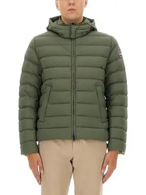 COLMAR Down Jacket With Detachable Hood - Green