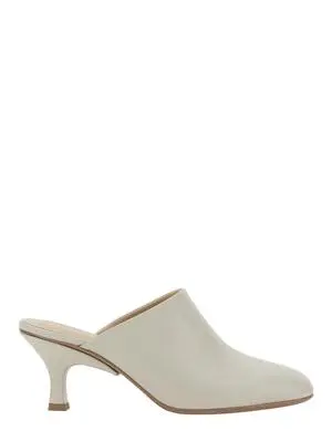 TOD'S Leather Mules - White