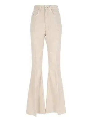 DURAN LANTINK Bootcut Cotton Pants - Cream