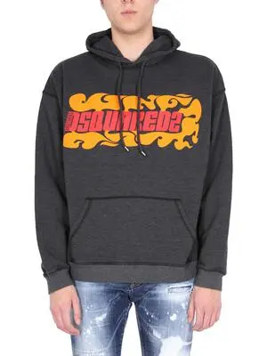 Dsquared2 Logo Printed Sweatshirt - Black