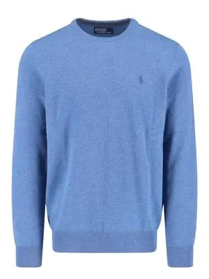 Ralph Lauren Logo Wool Sweater - Light Blue