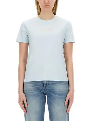 LANVIN T-shirt With Logo - Azure