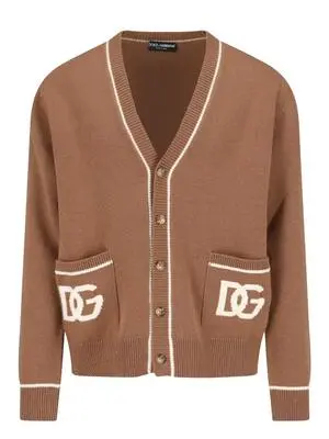 Sportmax Virgin Wool Cardigan - Brown