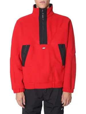 MSGM Zip-up Fleece Sweatshirt - Red