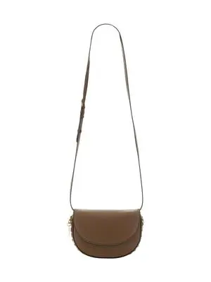 Stella McCartney Shoulder Bag With Logo - Brown