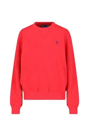Marni Logo Crewneck Sweatshirt Red