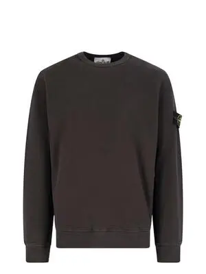Stone Island Logo Crewneck Sweatshirt - Taupe