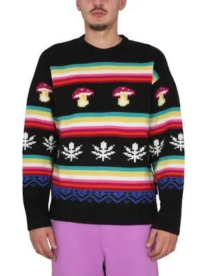 MSGM Wool Crew Neck Sweater - Multicolour