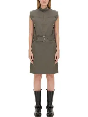 Burberry Linen Blend Shirt Dress - Charcoal