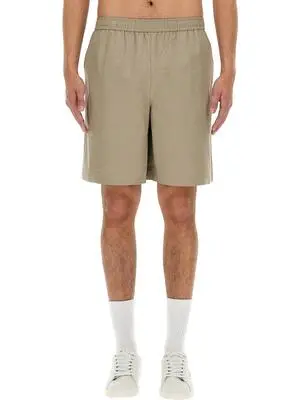 Fred Perry Cotton Bermuda Shorts - Beige