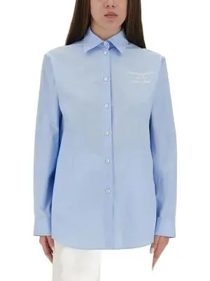 Moschino Tailored Embroidered Shirt - Baby Blue