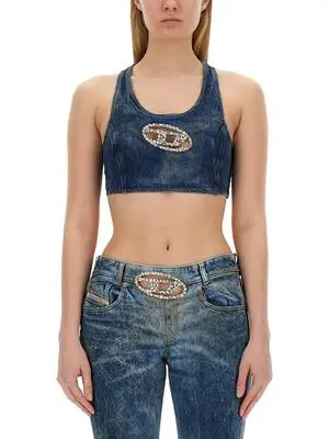 DIESEL Tops With Logo - Denim