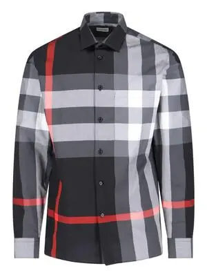 Burberry Check Shirt Black