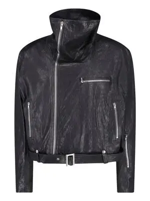 TONYWACK Lambskin Leather Jacket - Black