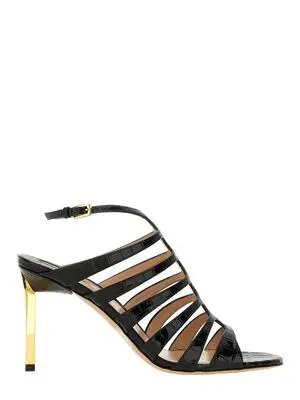 TOM FORD Leather Strappy Sandals - Black