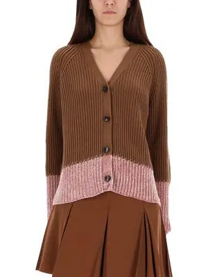 Marni Color Block Cardigan - Brown