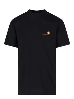 Carhartt Work In Progress S/s American Script' T-shirt - Black
