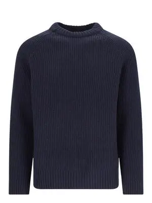Closed Basic Ribbed Wool Sweater - Blue