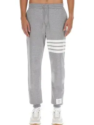 Thom Browne 4bar Stripe Print Jogging Pants - Grey