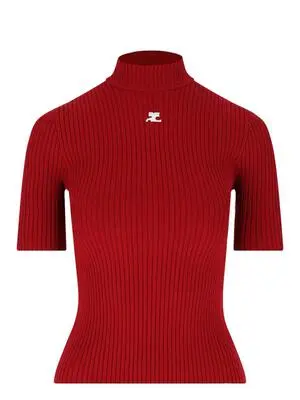 COURREGES Reedition Ribbed Sweater - Red