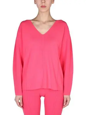 Helmut Lang V-Neck Sweater Fuchsia