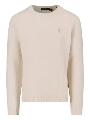 Polo Ralph Lauren Logo Cotton Sweater Cream