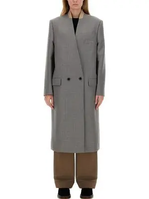 Moschino Tailored Wool Coat - Grey