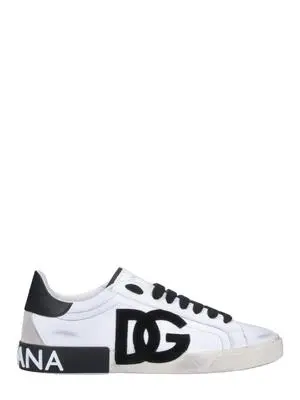 Dolce & Gabbana Portofino Vintage Sneakers - White