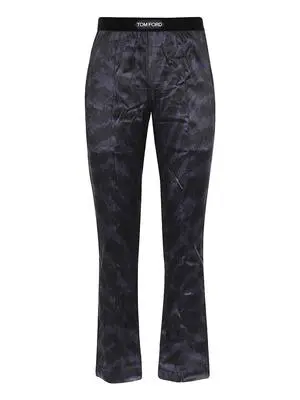 TOM FORD Silk Pants - Dark Brown