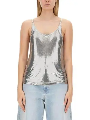 Rabanne Wire Mesh Top Silver