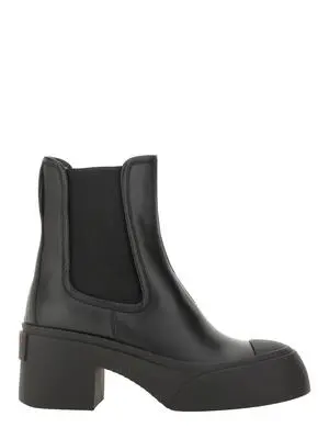 Marni Leather Chelsea Boots - Black