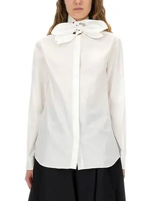 Moschino Cotton Poplin Jacquard Shirt - White