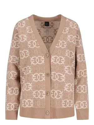 Pinko Love Birds Cardigan - Brown