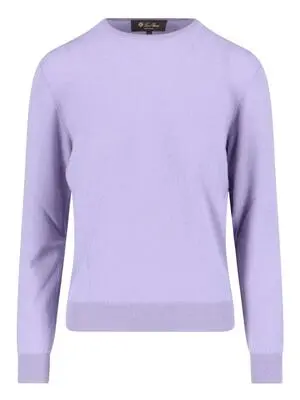 Loro Piana Cashmere Knit Sweater Purple