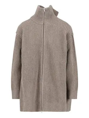 Closed Zip Sweater - Beige