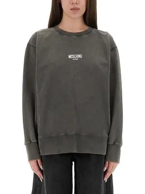 Moschino Sweatshirt With Logo - Grey