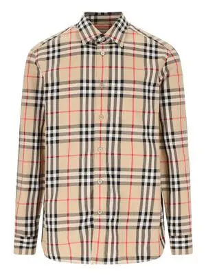 Burberry Check Pattern Shirt - Beige