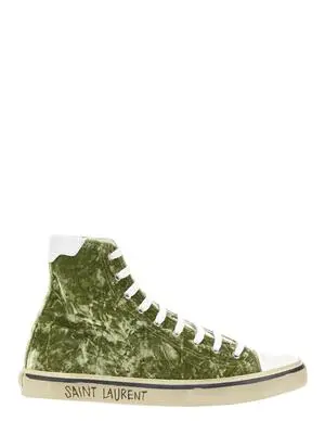 Saint Laurent Medium Mid-b Sneakers - Green